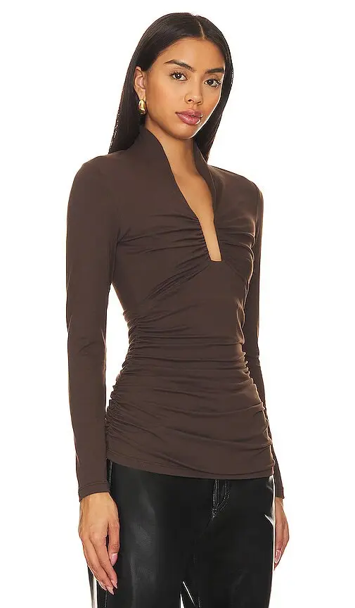 Susana Monaco Square Wire Gathered Top - Java