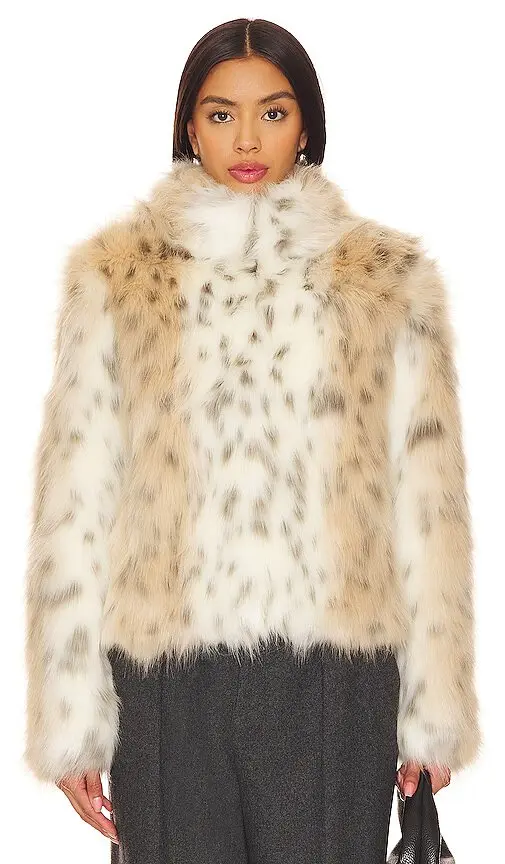 UNREAL FUR Faux Fur Jacket - Snow Leopard