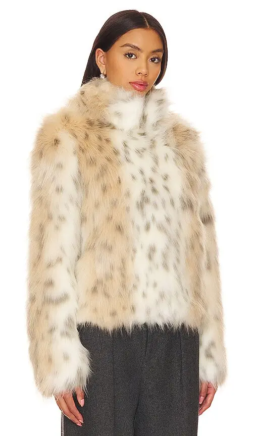 UNREAL FUR Faux Fur Jacket - Snow Leopard