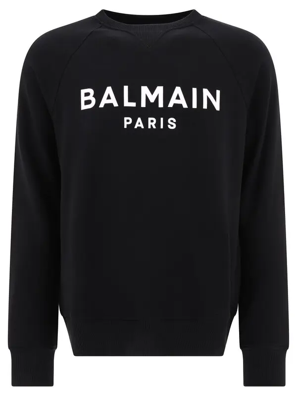 Balmain Paris Cropped Sweatshirt - Black