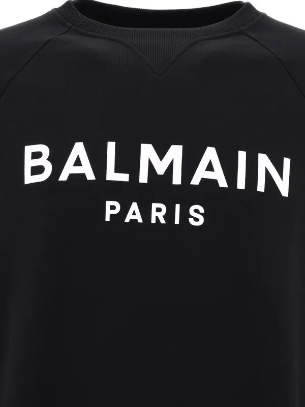 Balmain Paris Cropped Sweatshirt - Black