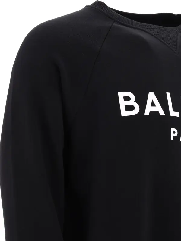 Balmain Paris Cropped Sweatshirt - Black
