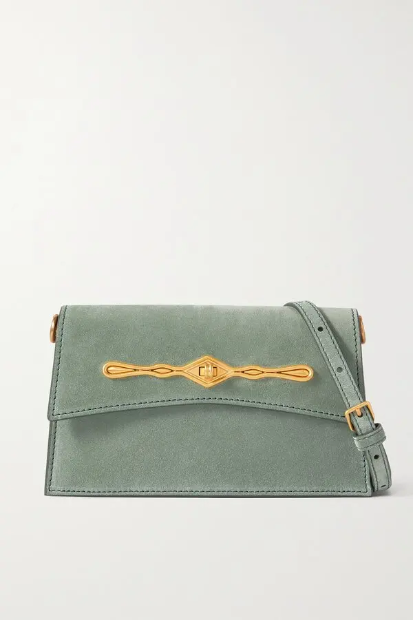METIER Fernando Jorge Roma Mini Embellished Suede Shoulder Bag