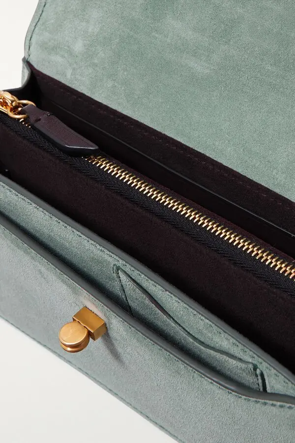 METIER Fernando Jorge Roma Mini Embellished Suede Shoulder Bag