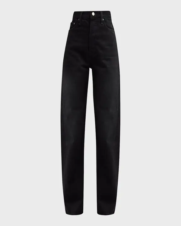 TOTEME Mid-rise Straight-leg Jeans - Open Black