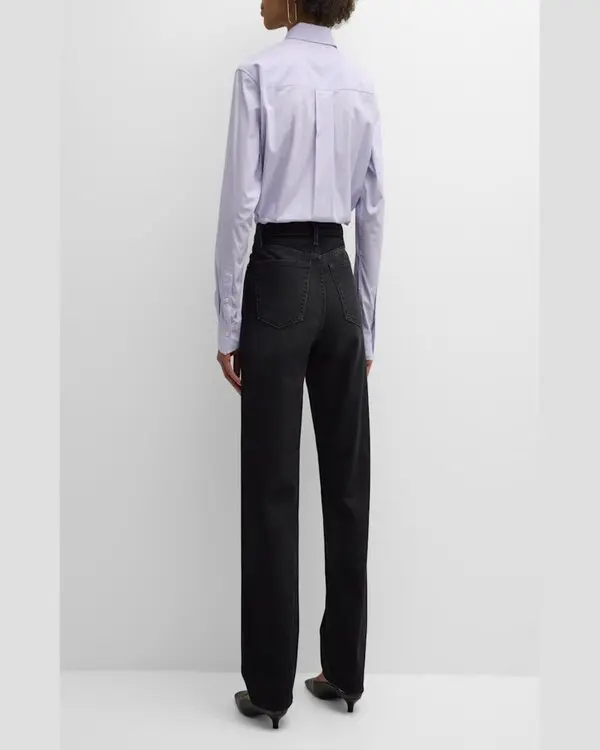 TOTEME Mid-rise Straight-leg Jeans - Open Black