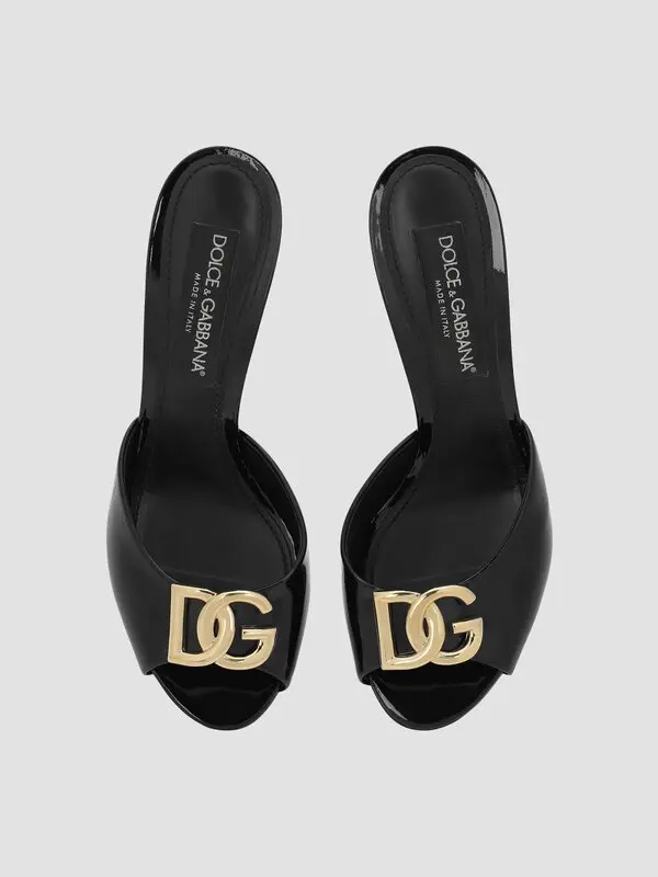 Dolce & Gabbana 90mm Leather Logo Mules