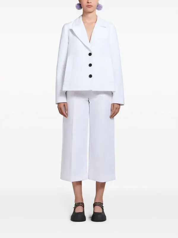 Marni Wide-leg Cropped Trousers - White