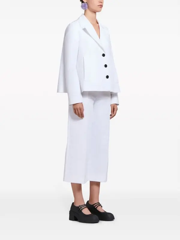 Marni Wide-leg Cropped Trousers - White