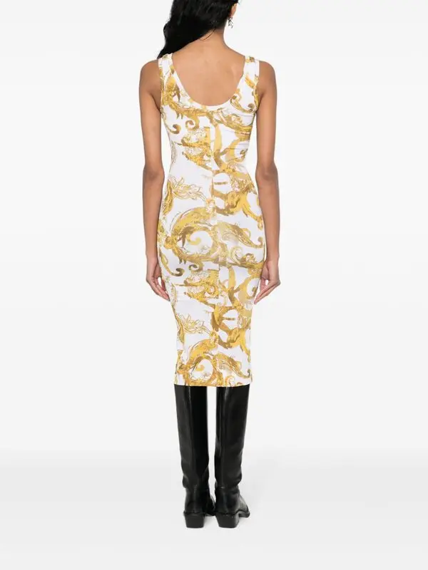 Versace Barocco-print Midi Dress