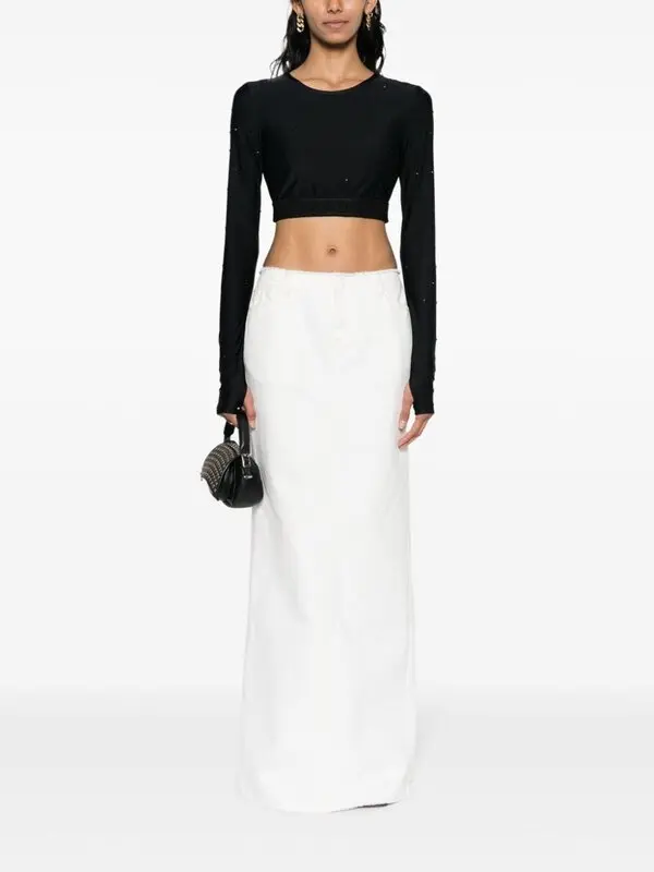 Versace Crystal-embellished Crop Top