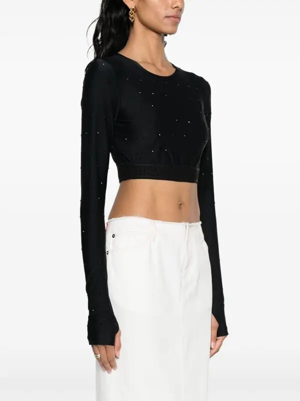 Versace Crystal-embellished Crop Top