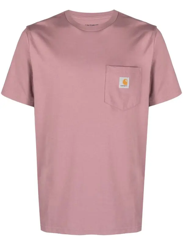 Carhartt Work In Progress Logo-patch Cotton T-shirt - Pink