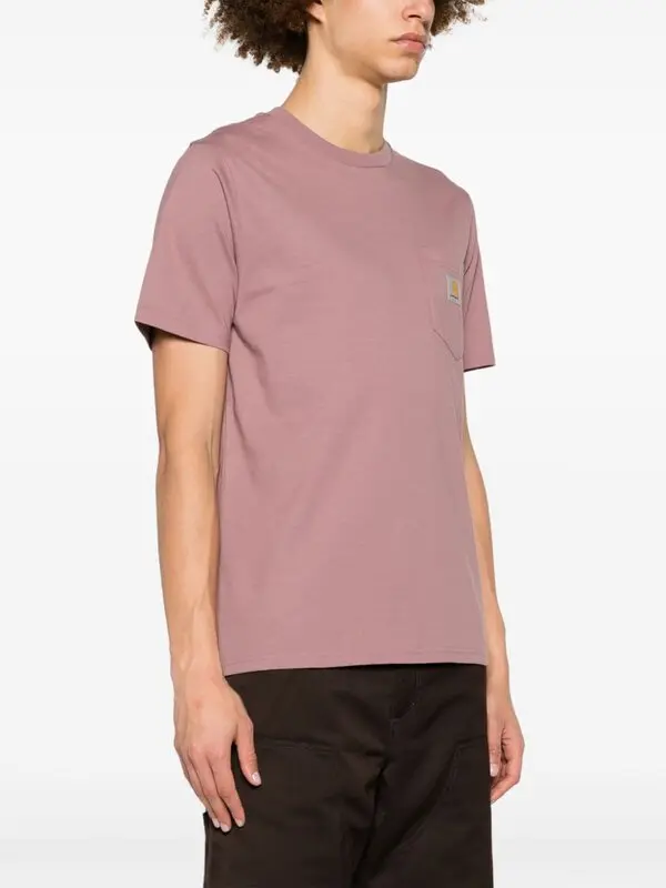 Carhartt Work In Progress Logo-patch Cotton T-shirt - Pink