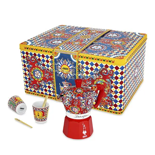 BIALETTI Dolce & Gabbana Moka Coffee Maker And Cup Set - Carretto/red