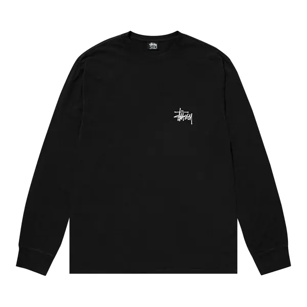 StÜssy Basic Pigment Dyed Long-sleeve Tee - Black