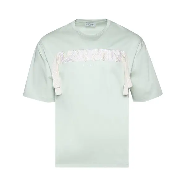 LANVIN Curb Embroidered T-shirt 'sage