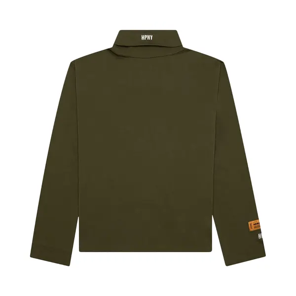 Heron Preston Logo Patch Rollneck Long-sleeve T-shirt 'dark Olive - Green