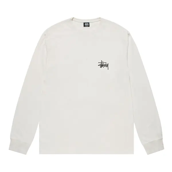 StÜssy Basic Pigment Dyed Long-sleeve Tee 'natural - White