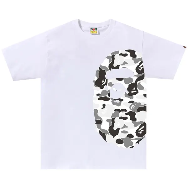 A BATHING APE Abc Camo Side Big Ape Head Tee - White