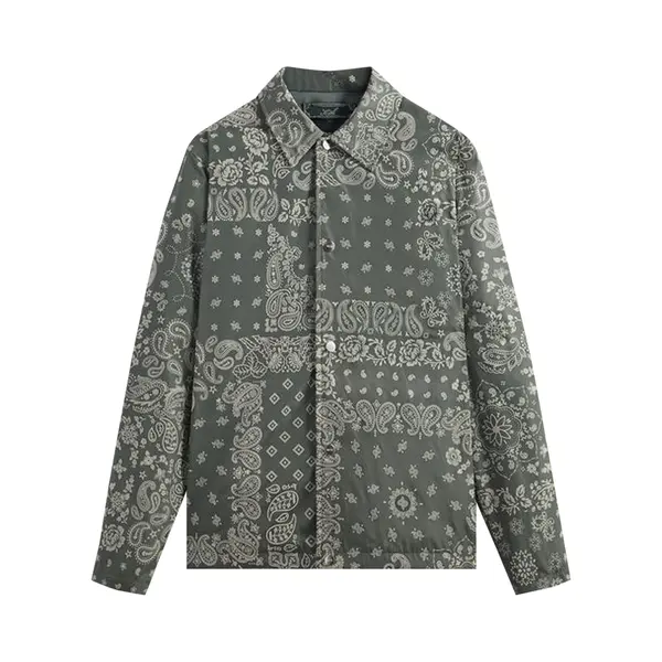 Kith Flocked Deconstructed Bandana Coaches Jacket - Green