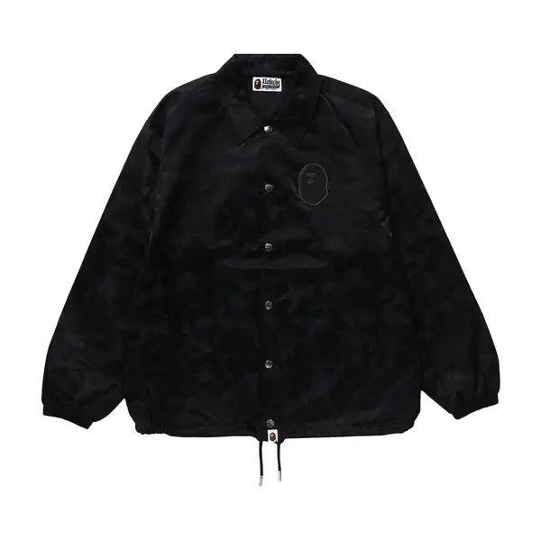 A BATHING APE Tonal Solid Camo Coach Jacket - Black