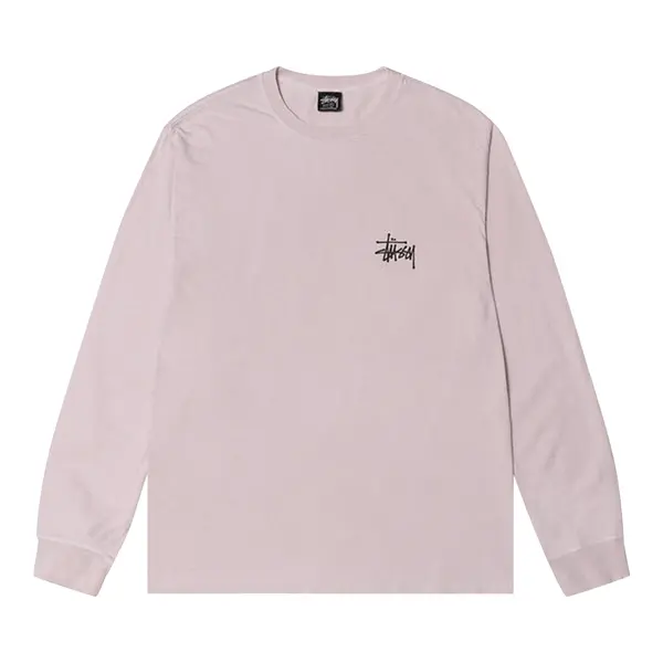 StÜssy Basic Pigment Dyed Long-sleeve Tee 'blush - Purple