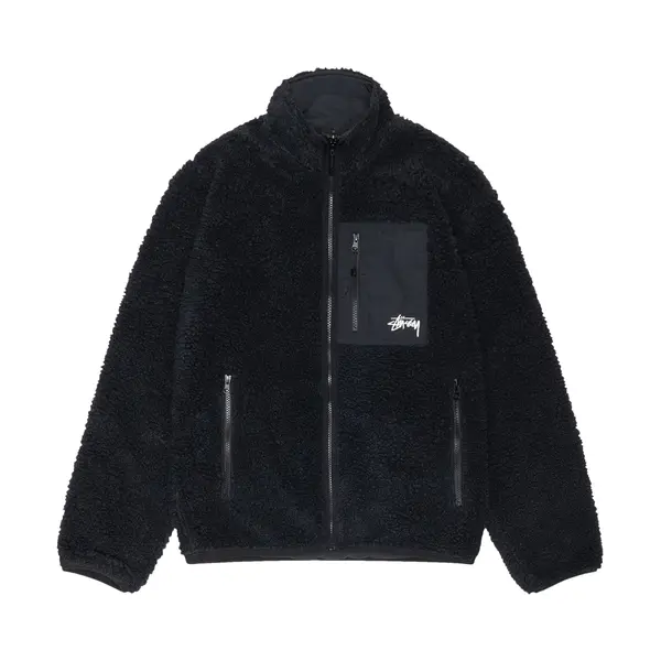 StÜssy Sherpa Reversible Jacket - Black