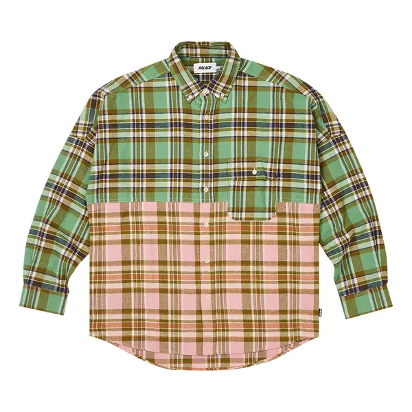 PALACE Checkmate Drop Shoulder Shirt - Green