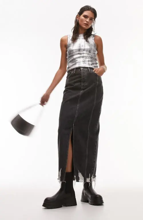 Topshop Metallic Tank Top