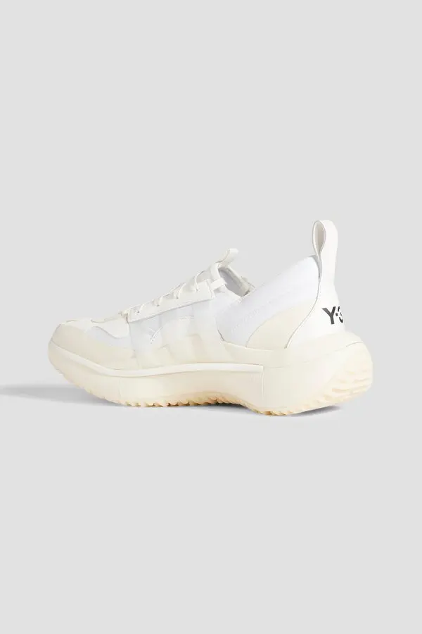 Y3 Qisan Cosy Ii Shell And Neoprene Sneakers In White - 70  display picture 2