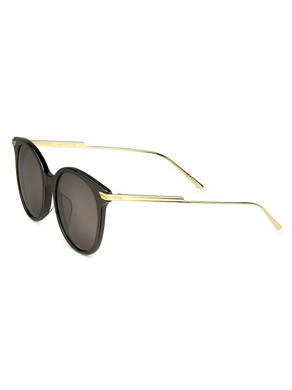 Bottega Veneta Combi 54mm Round Sunglasses