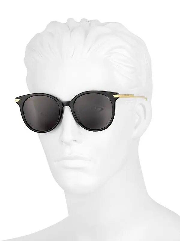 Bottega Veneta Combi 54mm Round Sunglasses