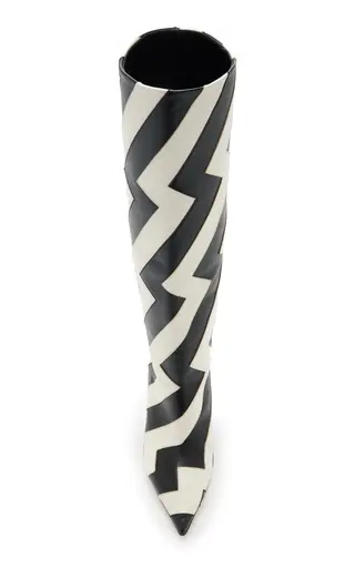 JIMMY CHOO Blake Chevron Leather Knee Boots
