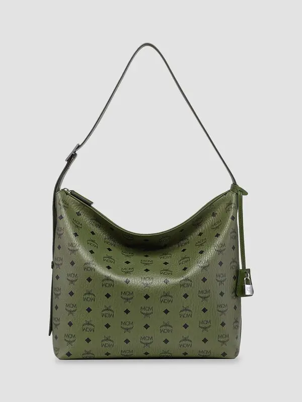 Mcm Aren Visetos Monogram Hobo Bag