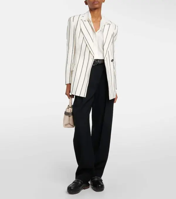 Brunello Cucinelli High-rise Gabardine Wide-leg Pants