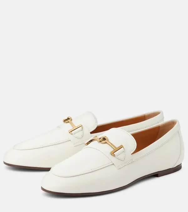 TOD'S Double T Leather Loafers