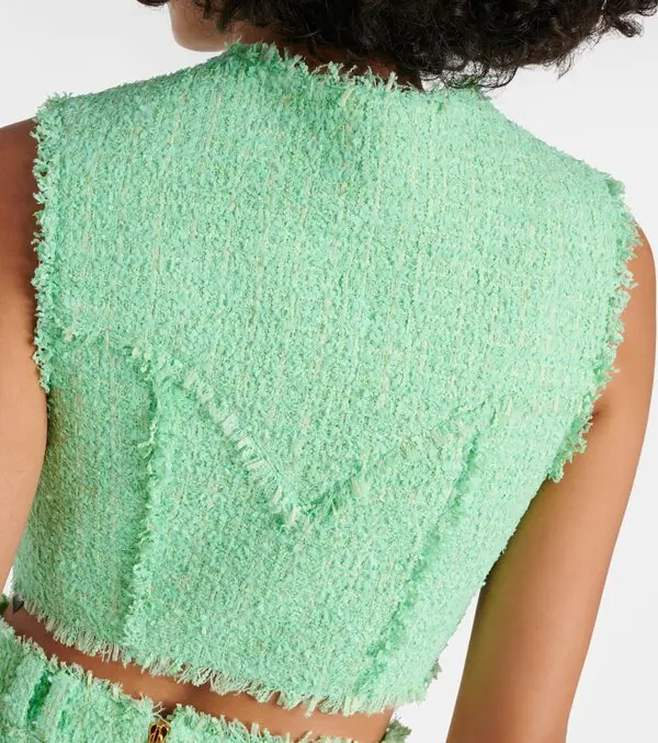 Balmain Tweed Crop Top