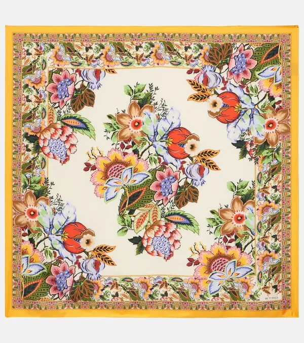 Etro Printed Silk Scarf - Multicoloured