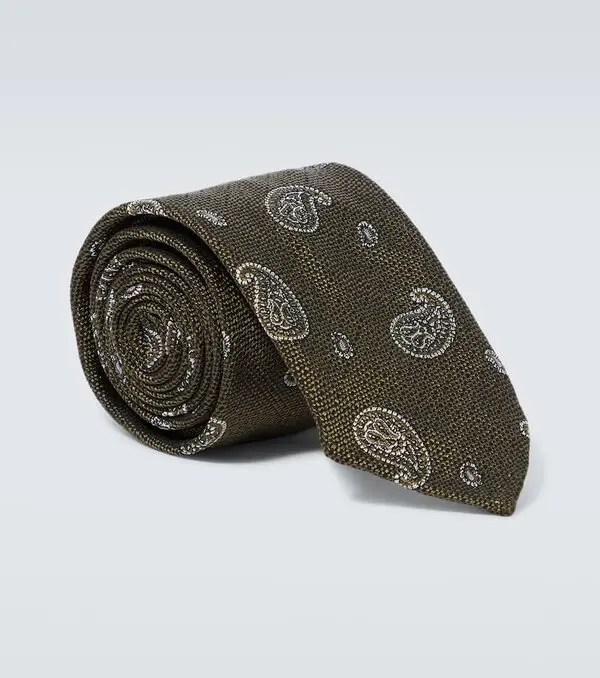 LARDINI Cotton And Silk Necktie - Multicoloured