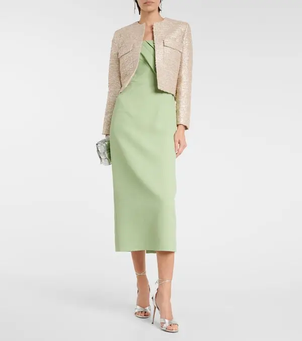 EMILIA WICKSTEAD Pheblia Cropped Tweed Jacket