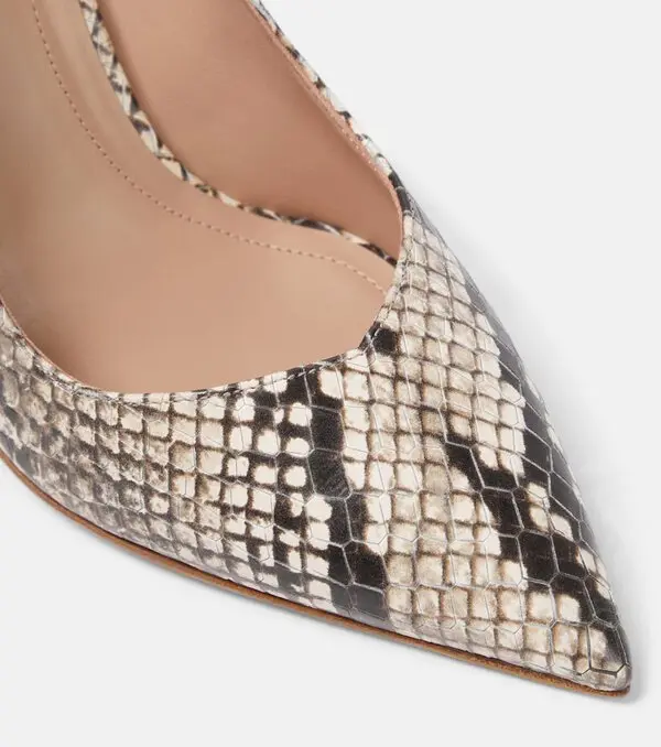 Balmain Python-effect Leather Pumps