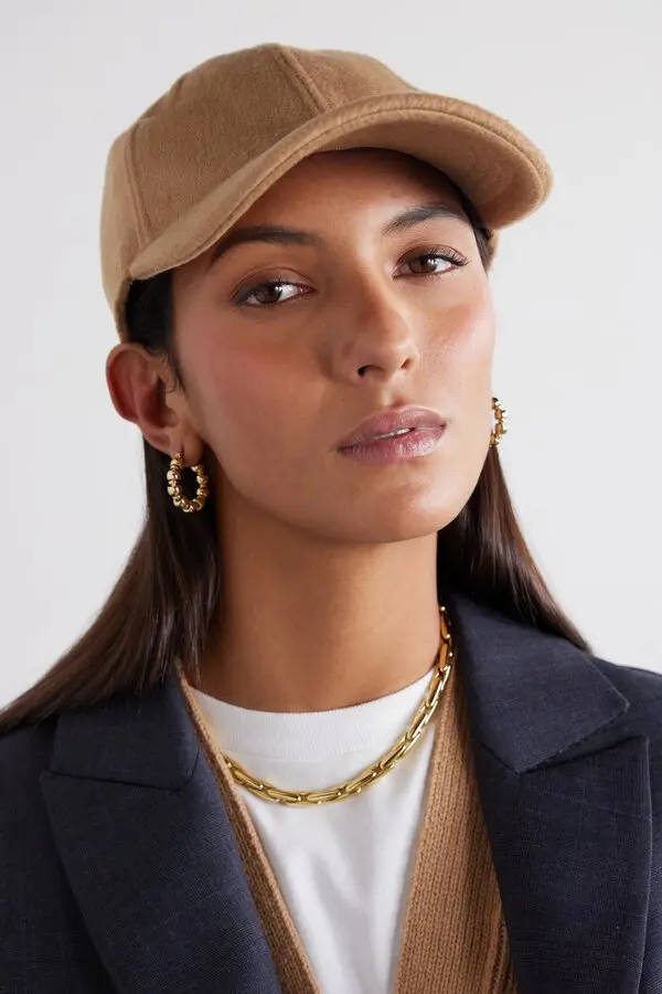Toteme Doublé Wool And Cashmere-Blend Baseball Cap - Brown 