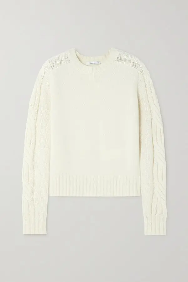 Max Mara Berlina Cable-knit Cashmere Sweater