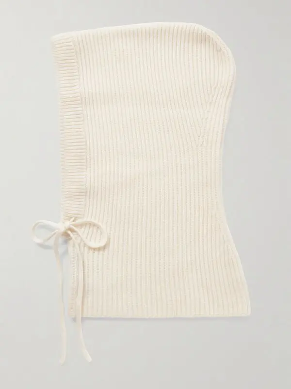 Arch4 Kloster Ribbed Cashmere Balaclava - Ivory
