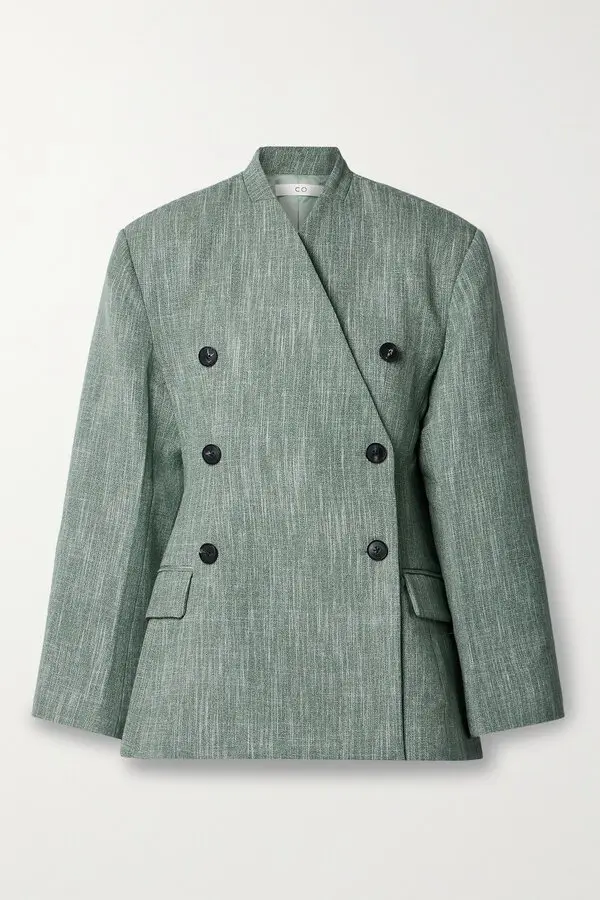 Co Double-breasted Wool-blend Blazer