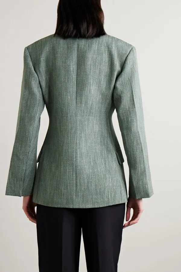 Co Double-breasted Wool-blend Blazer