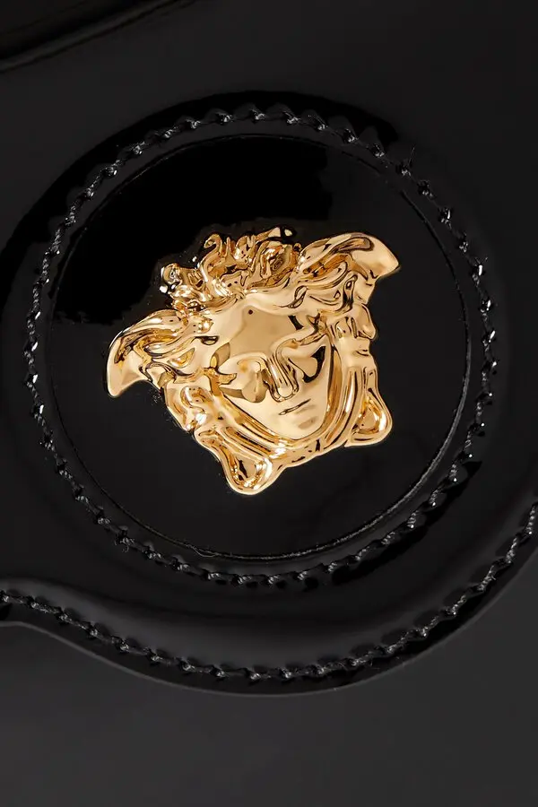 Versace La Medusa Patent-leather Shoulder Bag