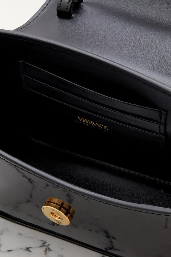 Versace La Medusa Patent-leather Shoulder Bag