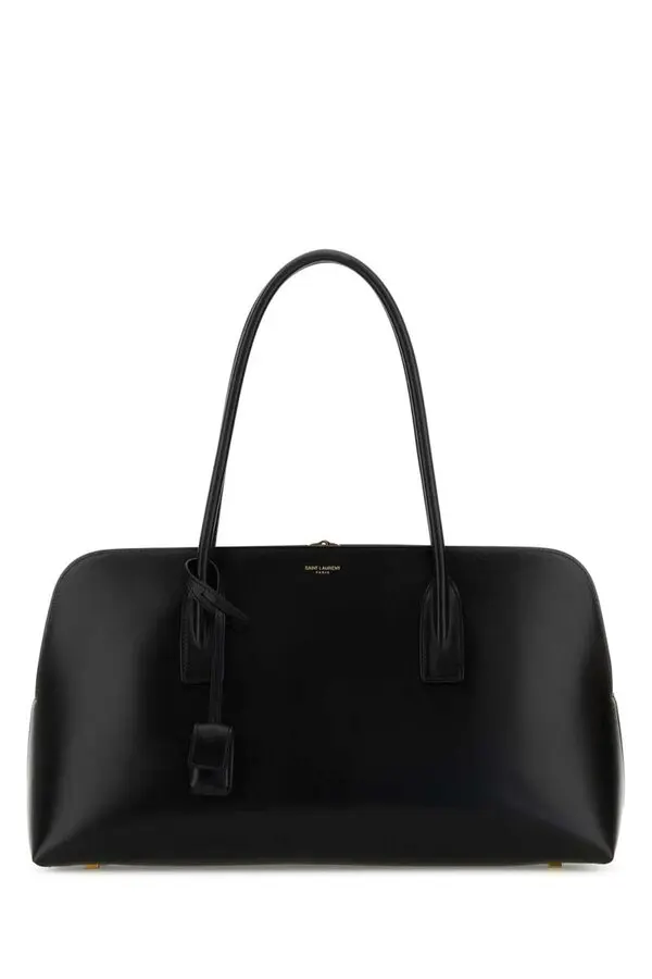 Saint Laurent Leather Shopping Bag - Black